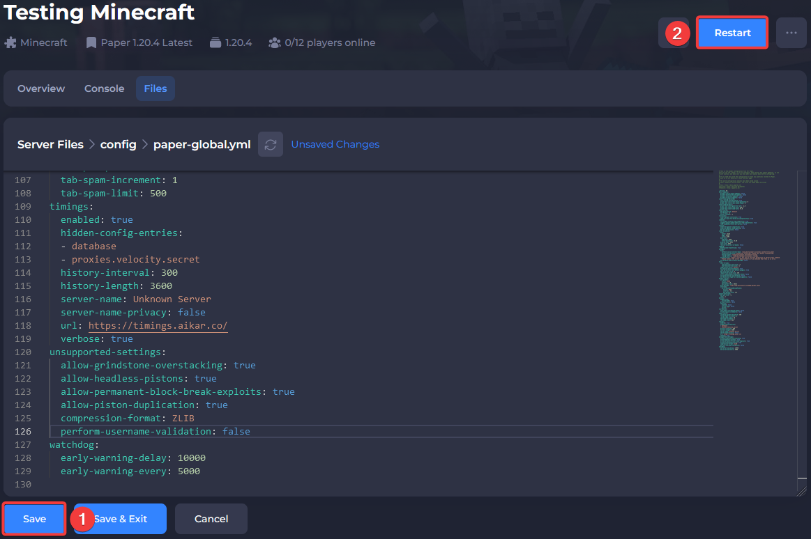 How to Configure TNT Duping and Other Exploits on a PaperMC Server ...